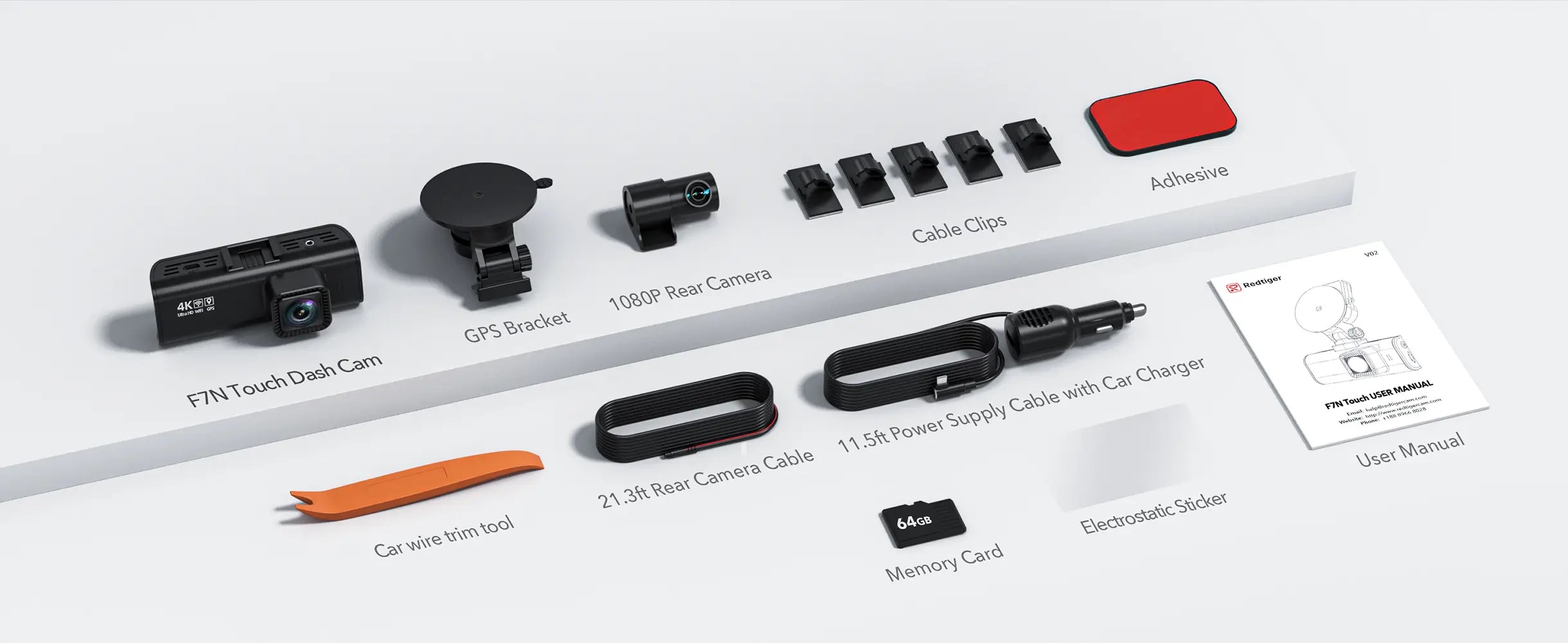 Redtiger F7NT Touch Screen 4K Dual Dash Cam