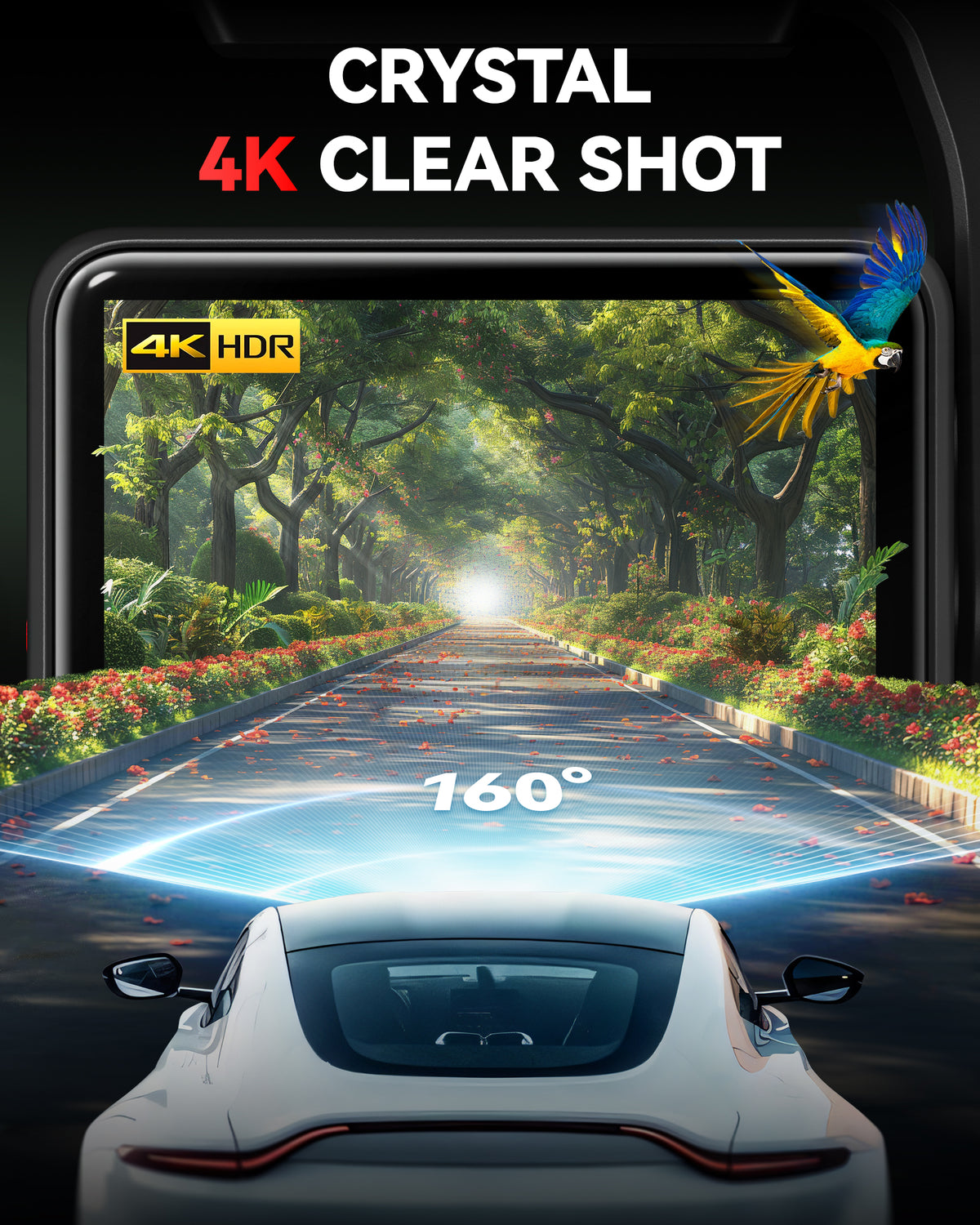 F4 4K Touchscreen Dash Cam with Voice Control