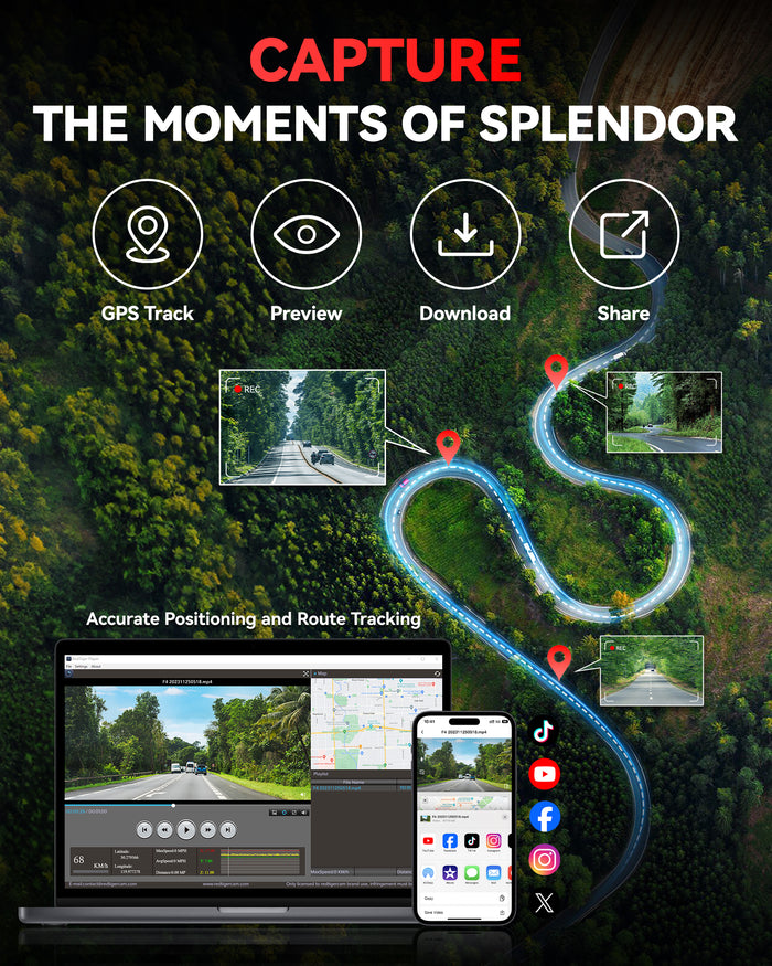 F4 4K Touchscreen Dash Cam with Voice Control