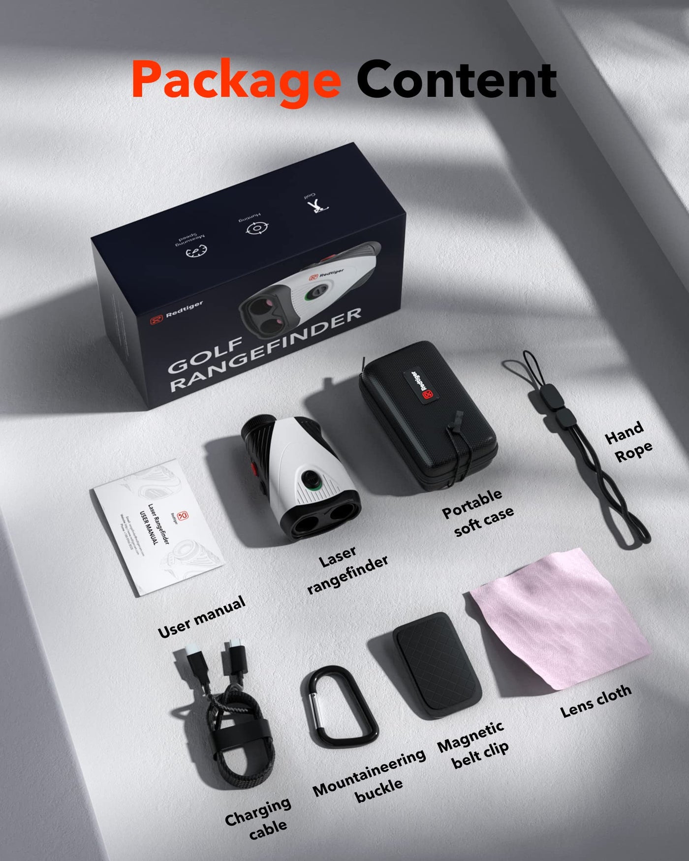 REDTIGER Golf Rangefinder with Slope, 1200 Yards Laser Range Finder Go