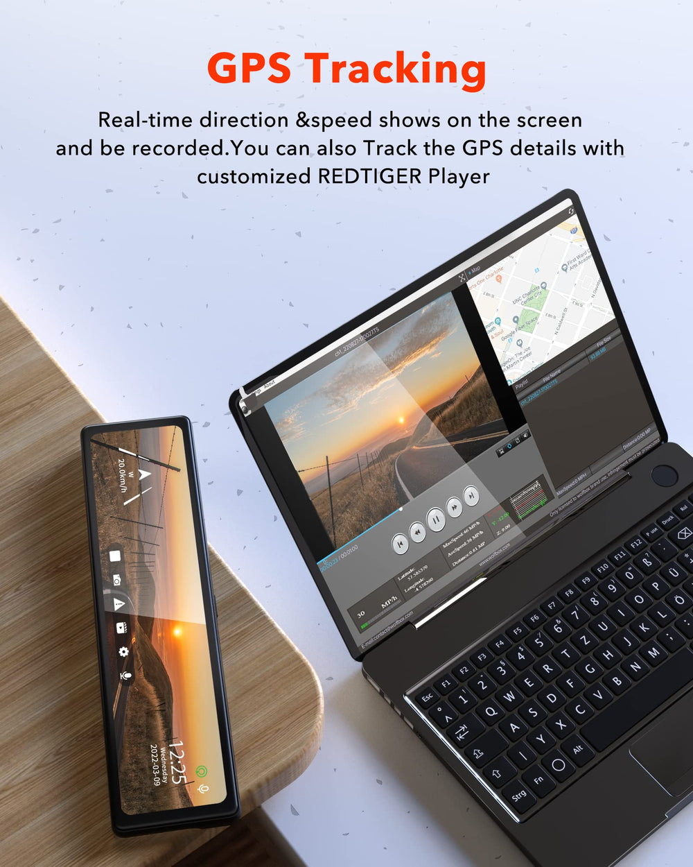 Redtiger T27 4K+2.5K Touchscreen Smart Parking Assist Dash Cam